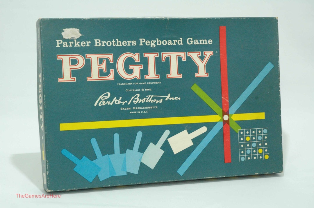 Pegity Pegboard Game - Parker Brothers 1962 COMPLETE (read Description ...