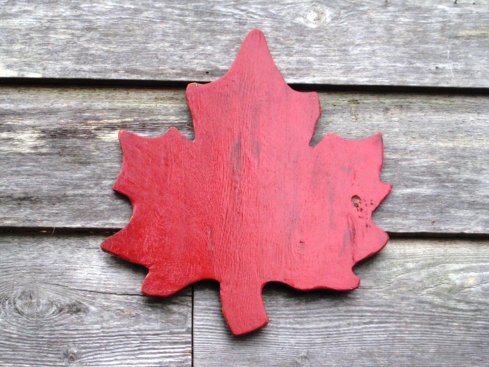 Maple LeafWood Wall Art LargeRed Maple LeafCanada Maple | Etsy