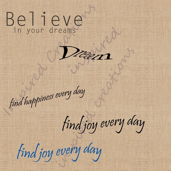 Small Inspirational Words