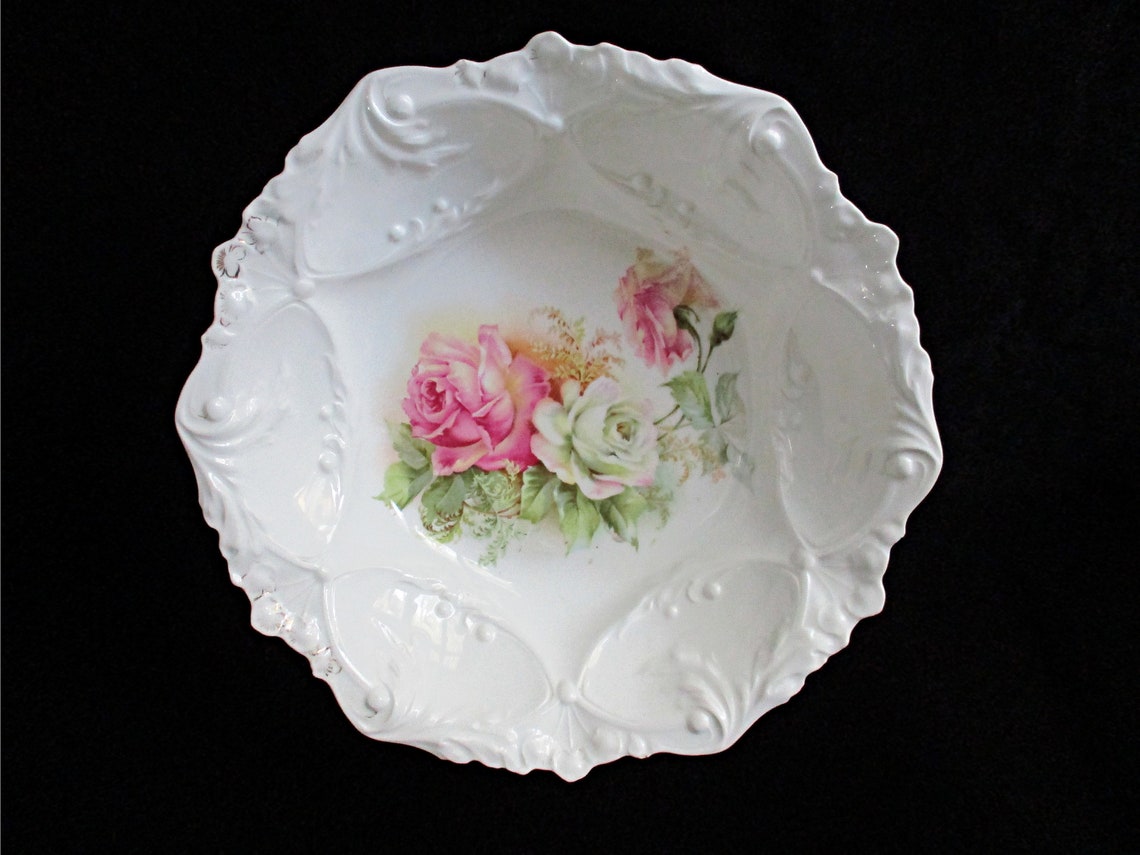 RS Prussia Bowl Large Rose Bowl Authentic RS Prussia | Etsy
