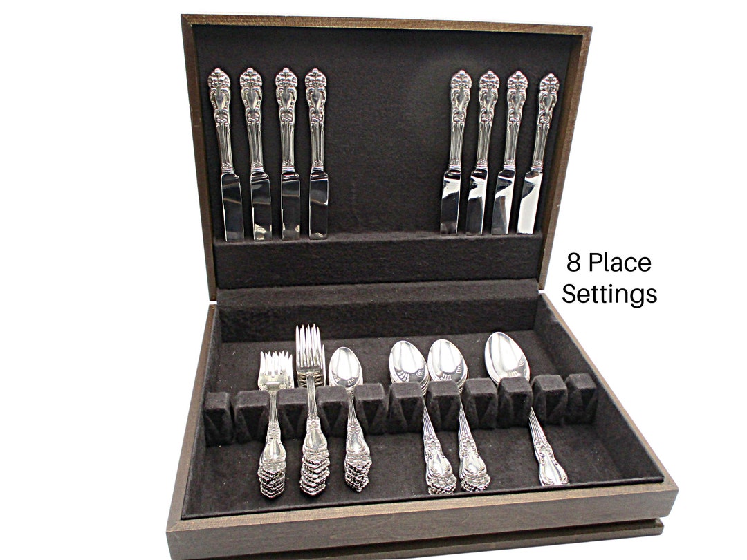 Reed and Barton Festivity Silver Plate Flatware, 8 Place Settings - Etsy