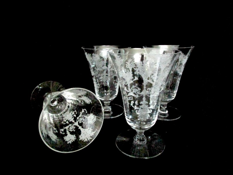 Crystal Stemware Morgantown Mayfair Acid Etched Iced Tea - Etsy