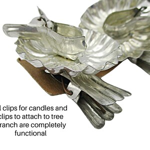 Christmas Tree Candle Clips, Set of 6, Tin Clip on Candleholders ...