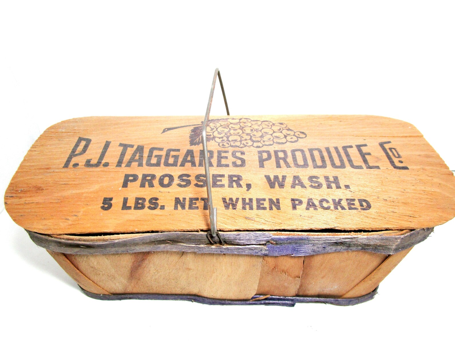Fruit Vegetable Basket Lidded Produce Carrier Wire Handle - Etsy