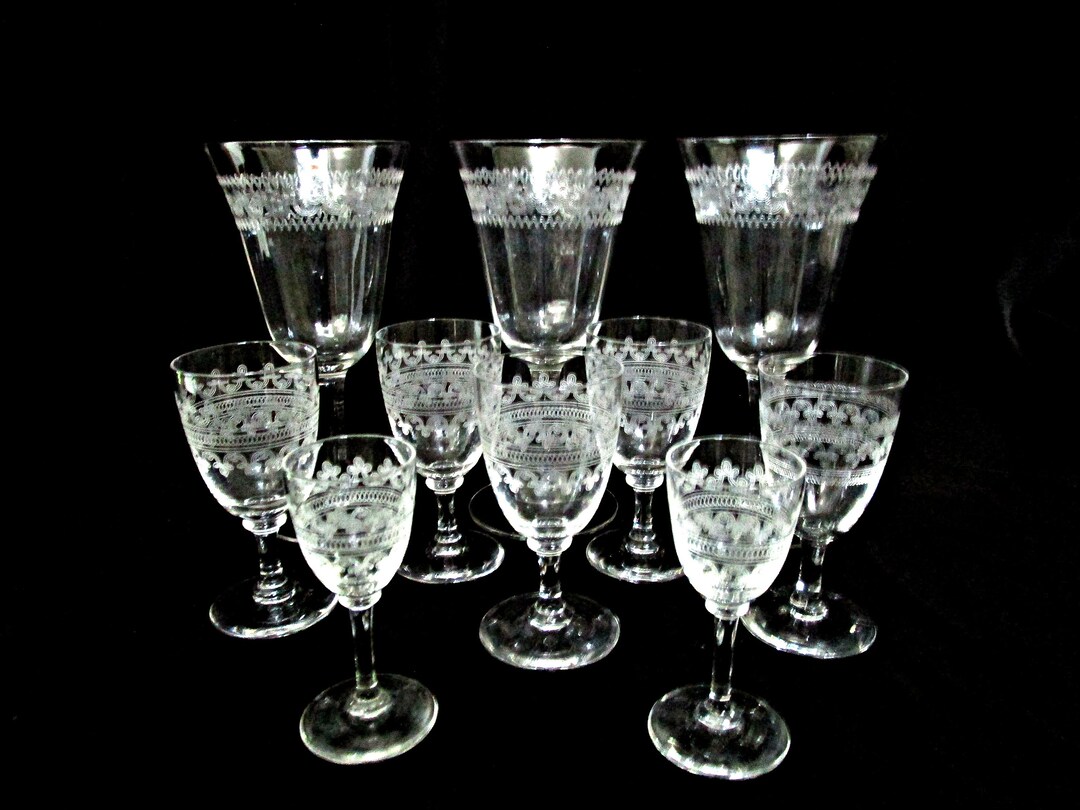 Bryce Crystal Stemware, Etched Barware, Wine Glasses, Water Goblets ...