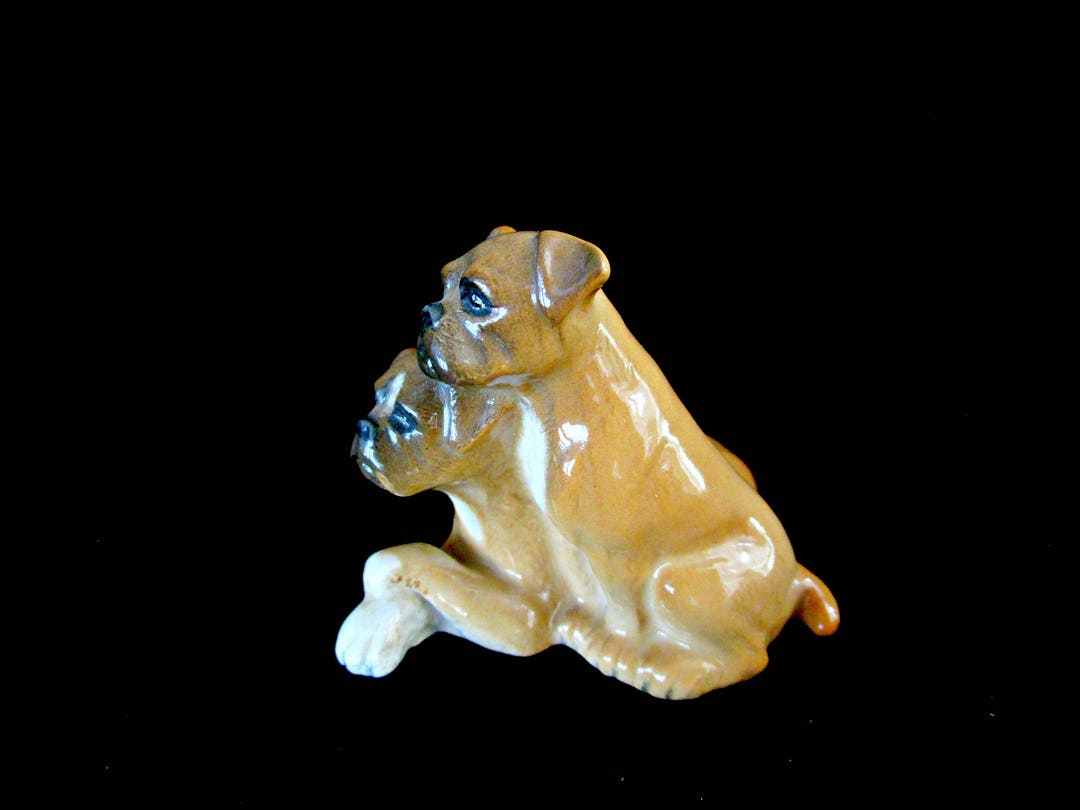 Beswick Boxer Figurine, Pair of Boxer Puppies, Boxer Pups, Two Boxer ...