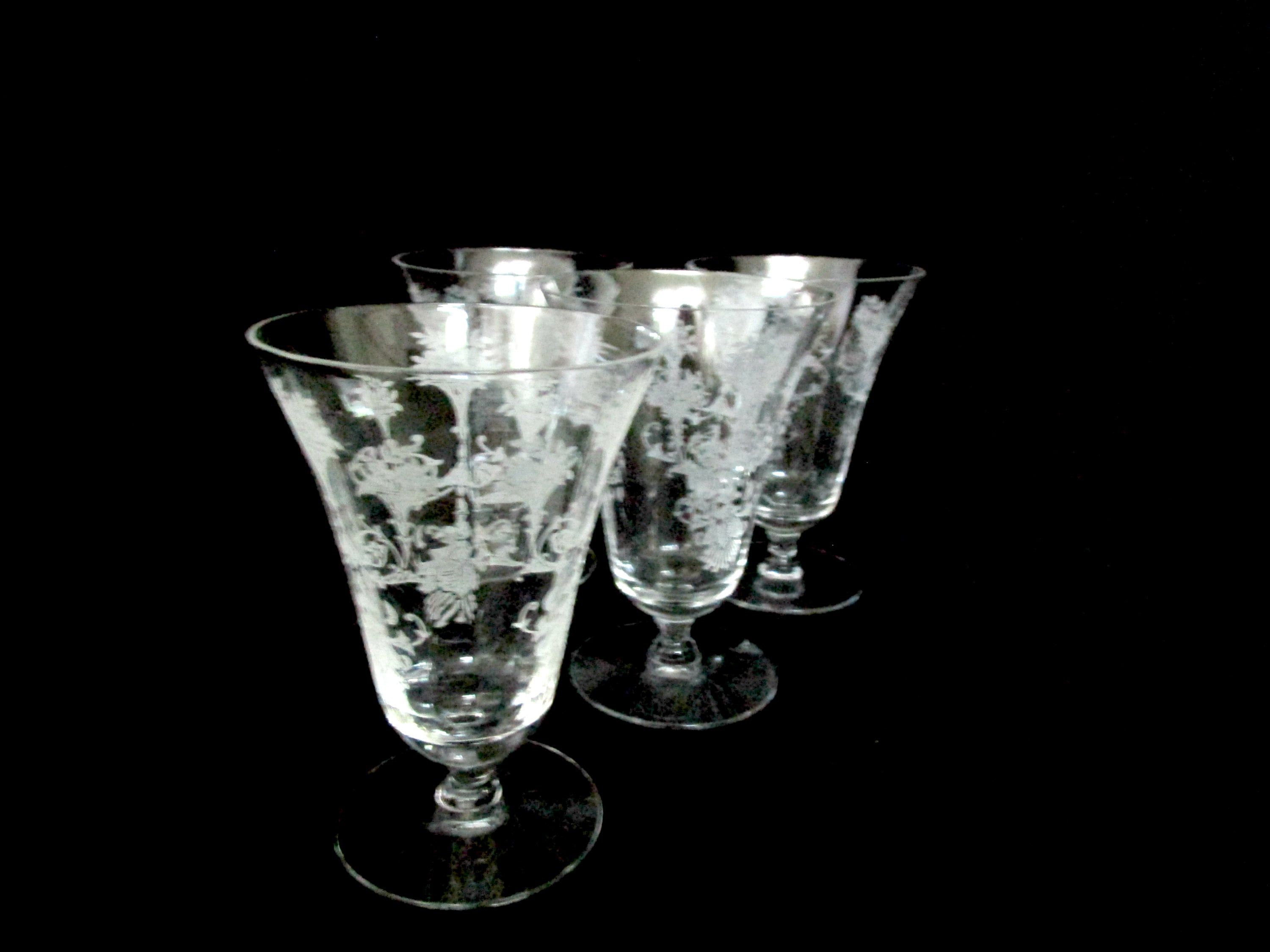 Crystal Stemware Morgantown Mayfair Acid Etched Ice Tea | Etsy