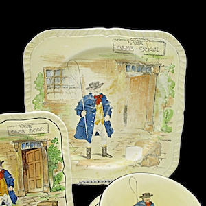 Charles Dickens Character Dish Set Tony Weller, 4pc Set, Luncheon and ...