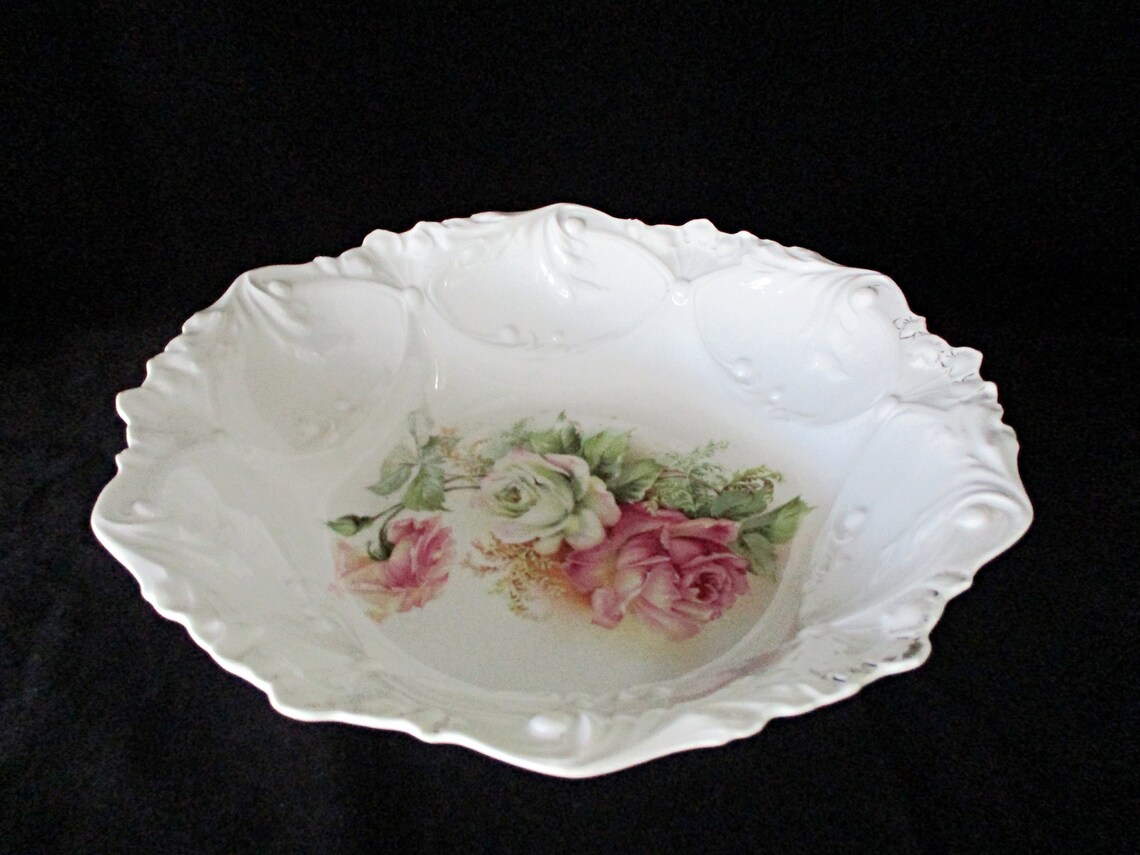 RS Prussia Bowl Large Rose Bowl Authentic RS Prussia | Etsy