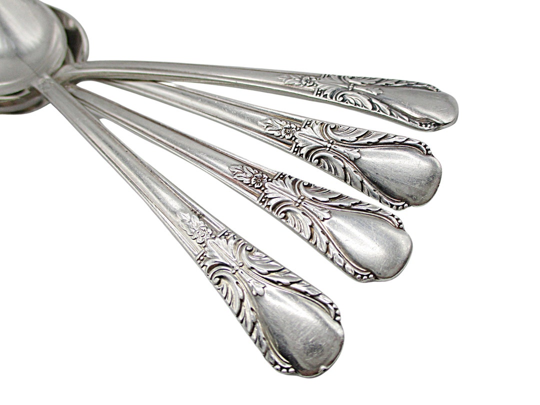 Rogers Silver Plate Flatware Avalon or Cabin, Set of 4, Teaspoons ...