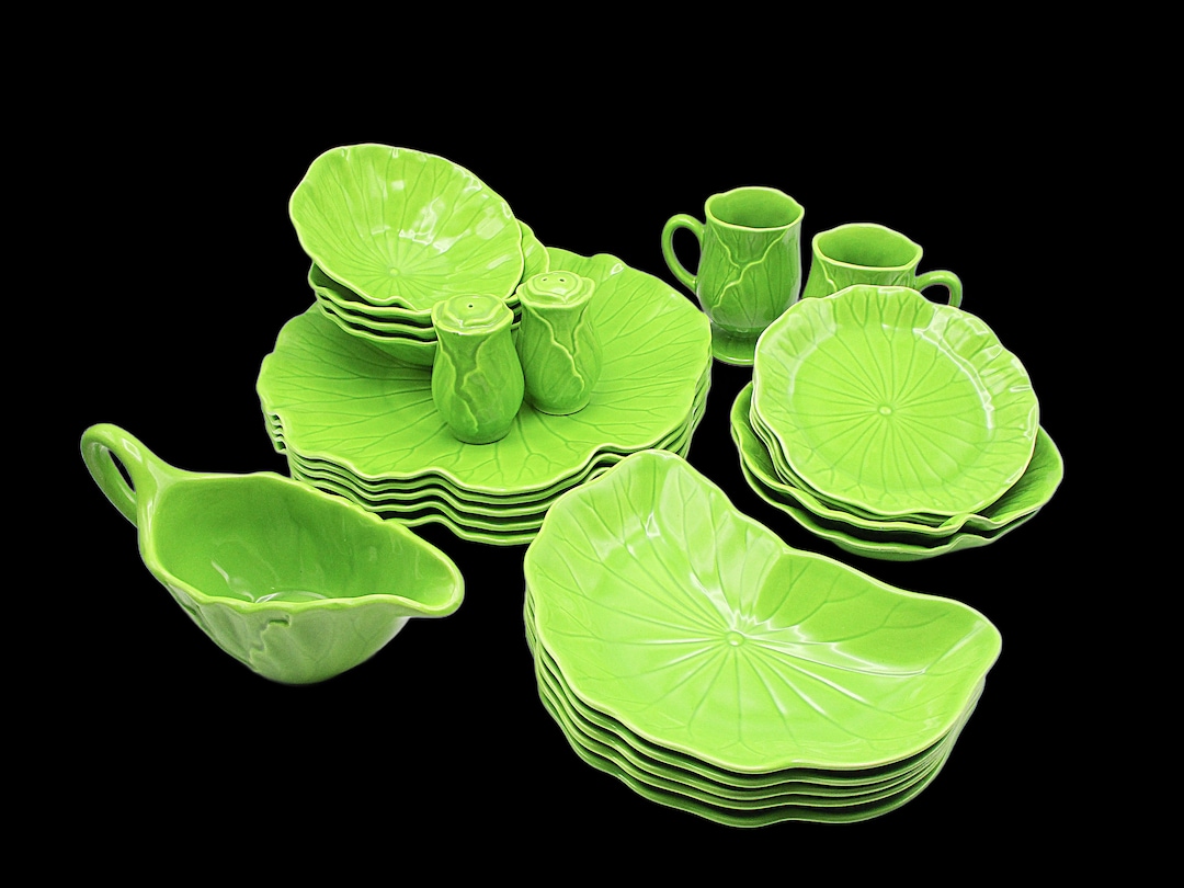 Metlox Lotus Bright Green Dinnerware, Your Choice, Crescents, Bread ...