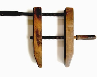 Antique wood clamp | Etsy