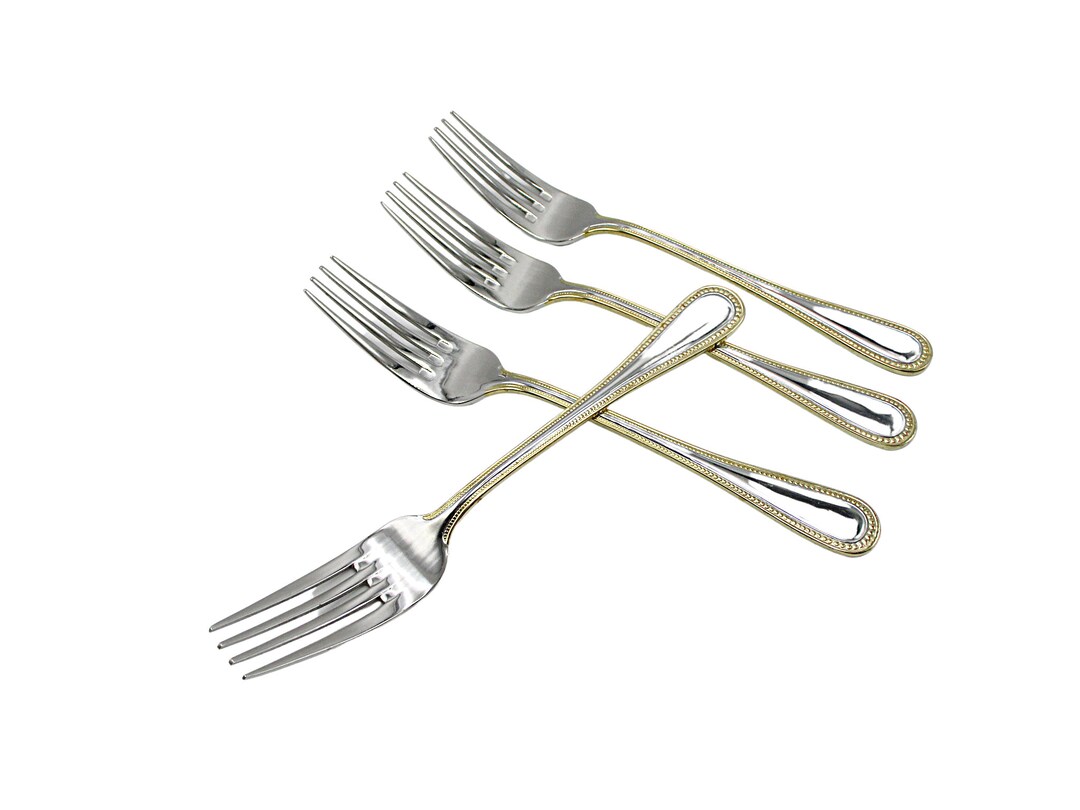 Wallace Gold Royal Bead Salad Forks Stainless Steel 18 10 - Etsy