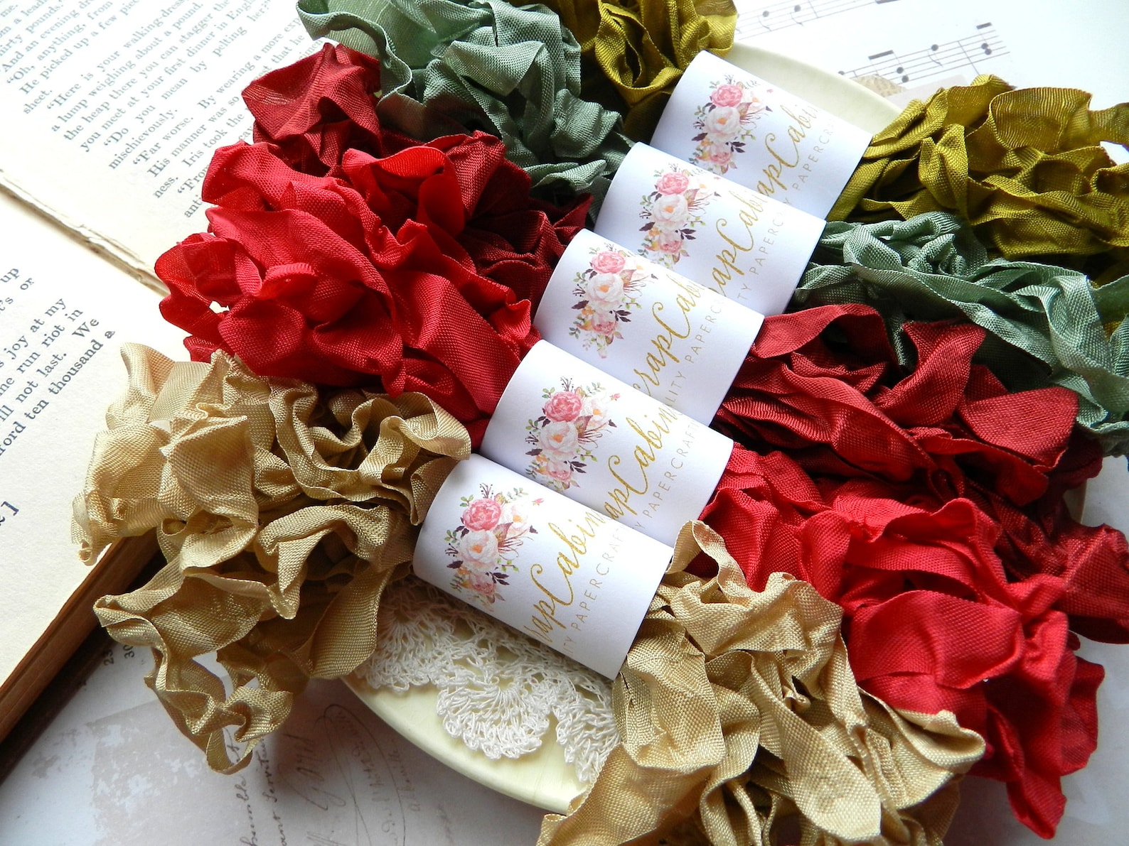 Limited Edition Seam Binding Set/ Crinkled / 25yards / Bundles / Winter ...