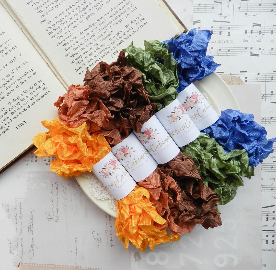 Fall Seam Binding Set / Crinkled / 25 Yards / Bundles / Curly Ribbon ...