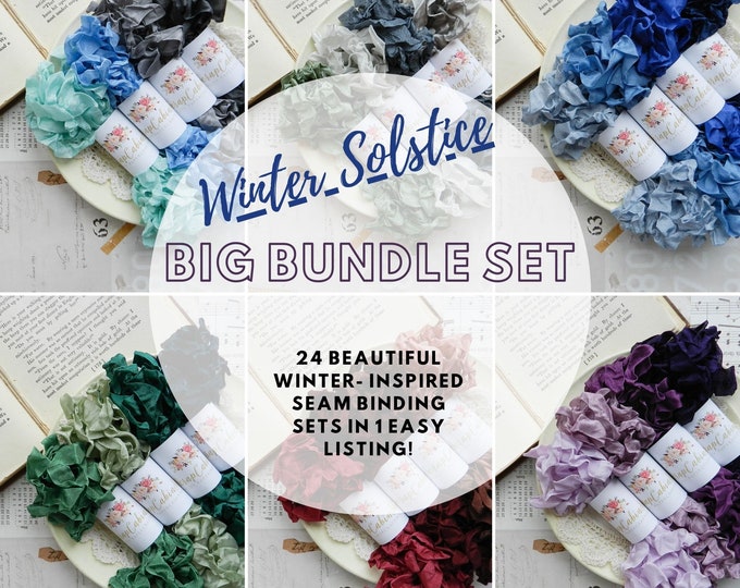 NEW Winter Solstce Big Bundle Seam Binding Set / 24 Bundles / Hand ...