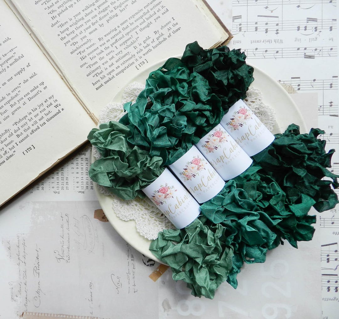 Crinkled Green Seam Binding Set, 20 Yards - Etsy