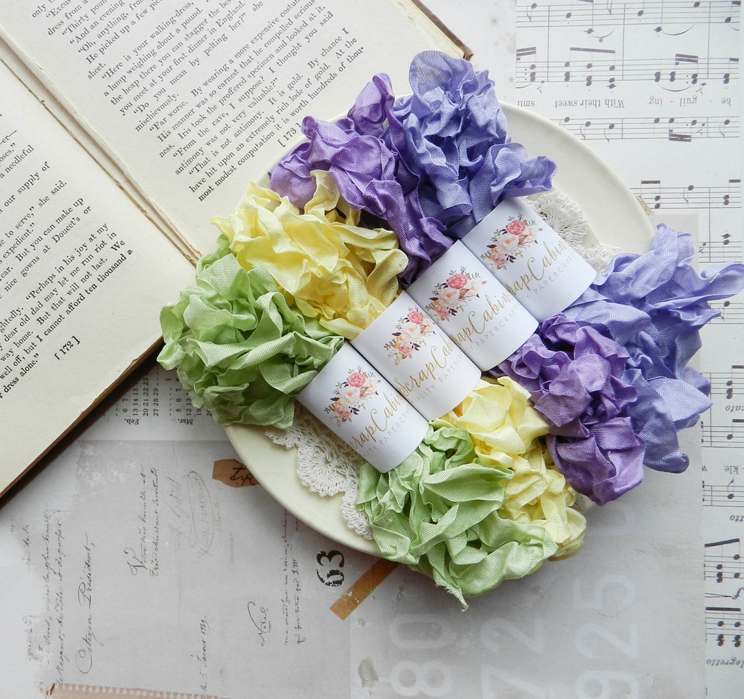 Seam Binding / Junk Journal Closures / Crinkly Seam Binding / Hand ...