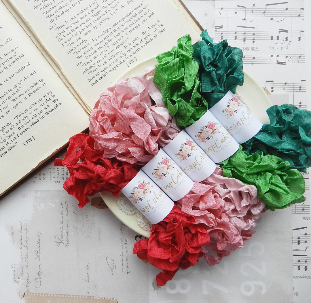 Seasonal Seam Binding Set/ Crinkled / 25 Yards / Bundles / Lipstick ...