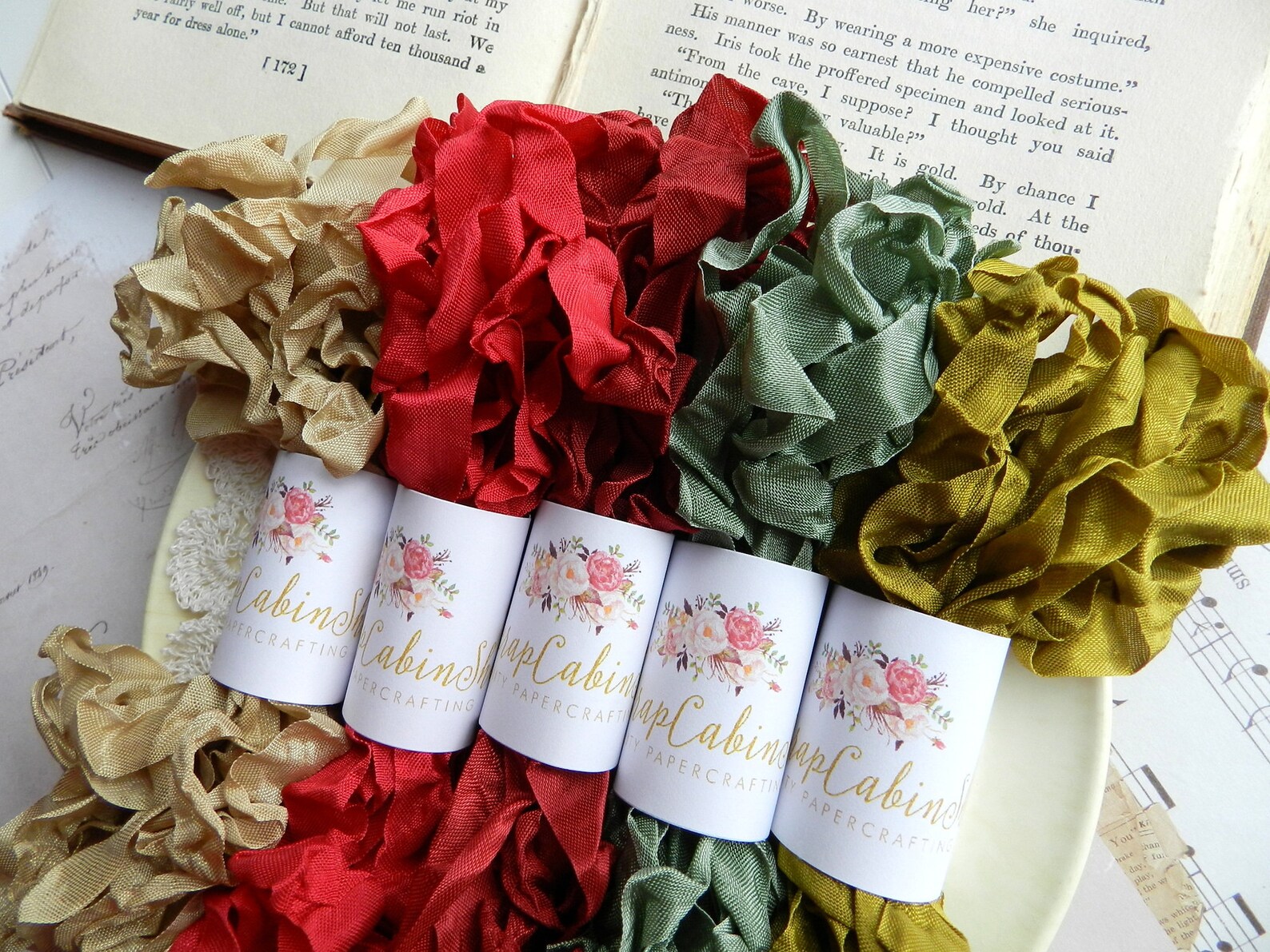 Limited Edition Seam Binding Set/ Crinkled / 25yards / Bundles / Winter ...