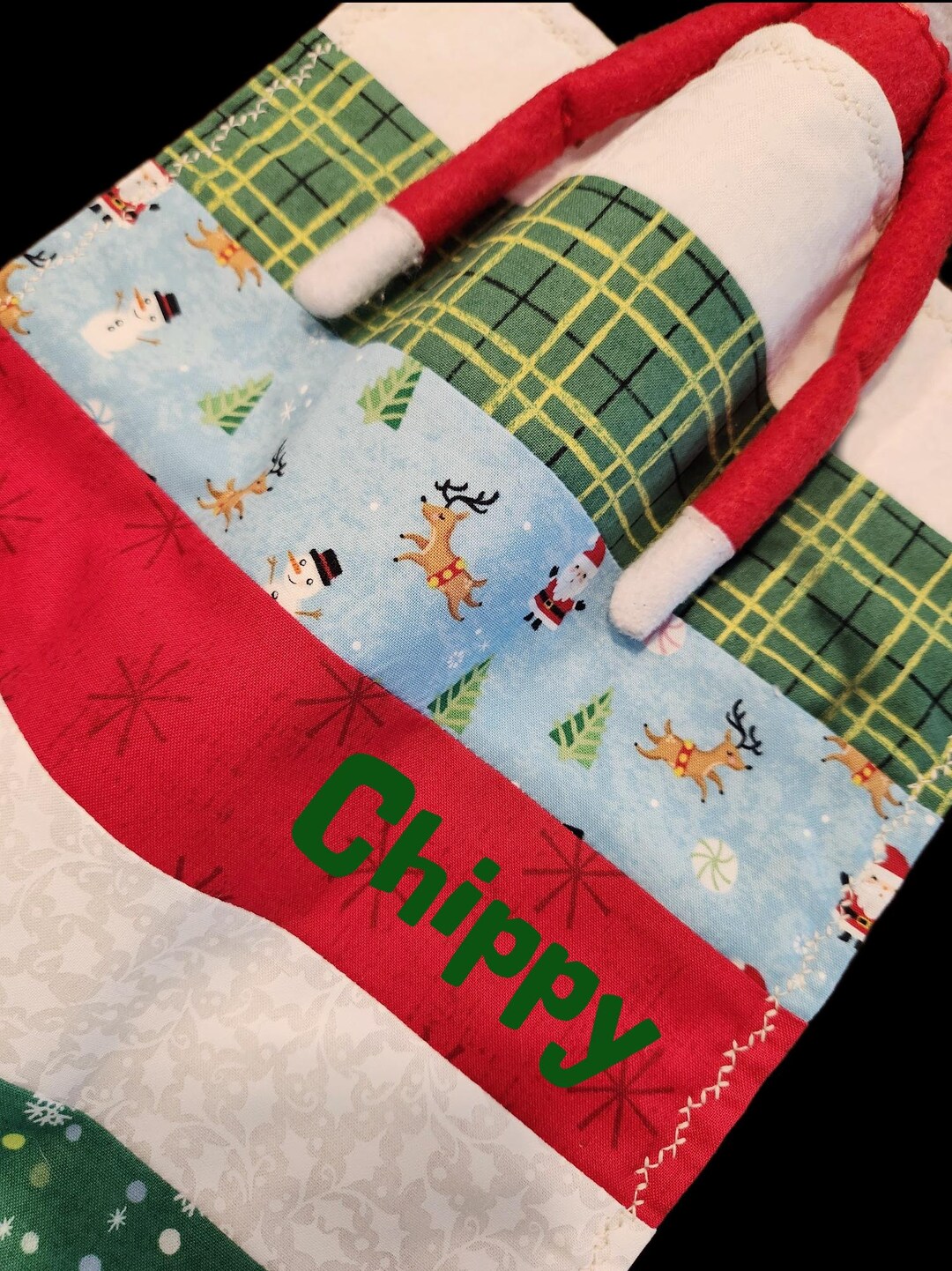 Elf Christmas Quilt PERSONALIZATION, Green Elf Blanket Elf Quilt Elf ...