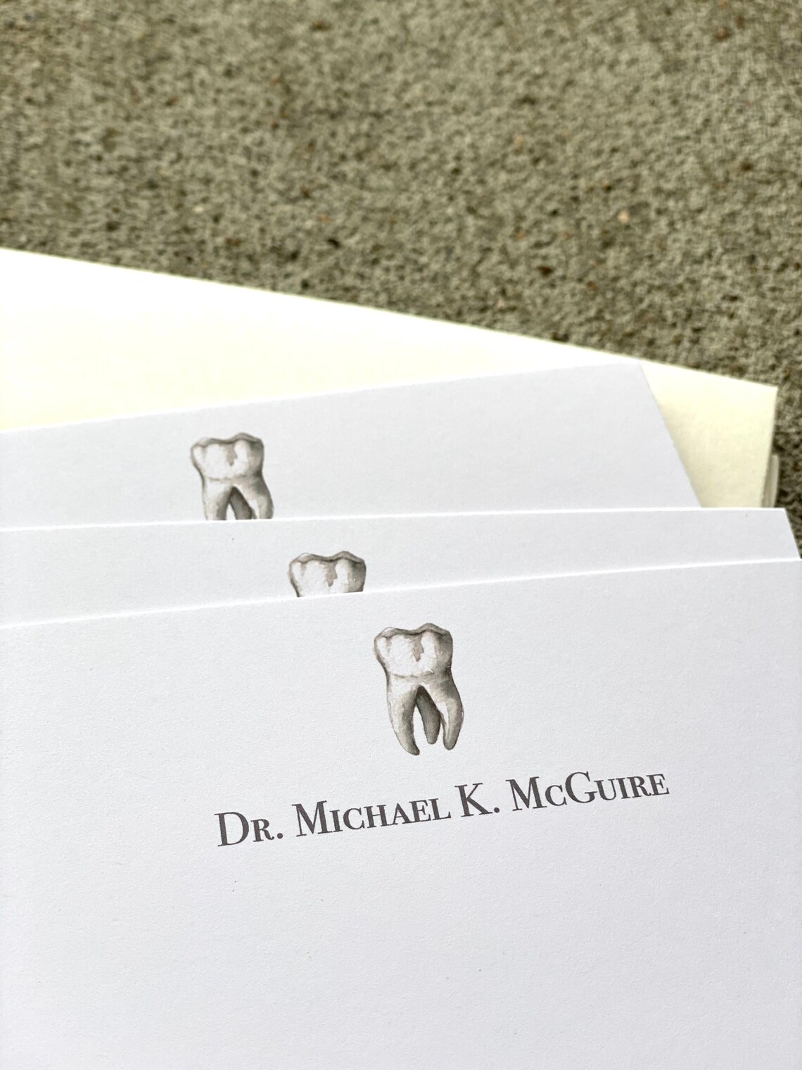Personalized Stationary Dentist Wisdom Tooth Flat Card Set Personalized ...