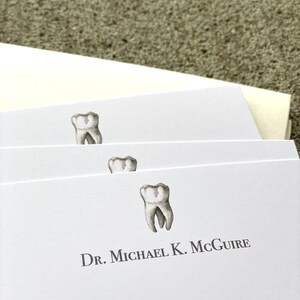Personalized Stationary Dentist Wisdom Tooth Flat Card Set Personalized ...