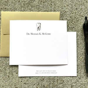 Personalized Stationary Dentist Wisdom Tooth Flat Card Set Personalized ...