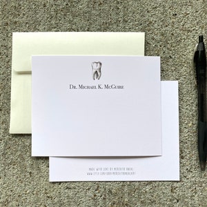 Personalized Stationary Dentist Wisdom Tooth Flat Card Set Personalized ...