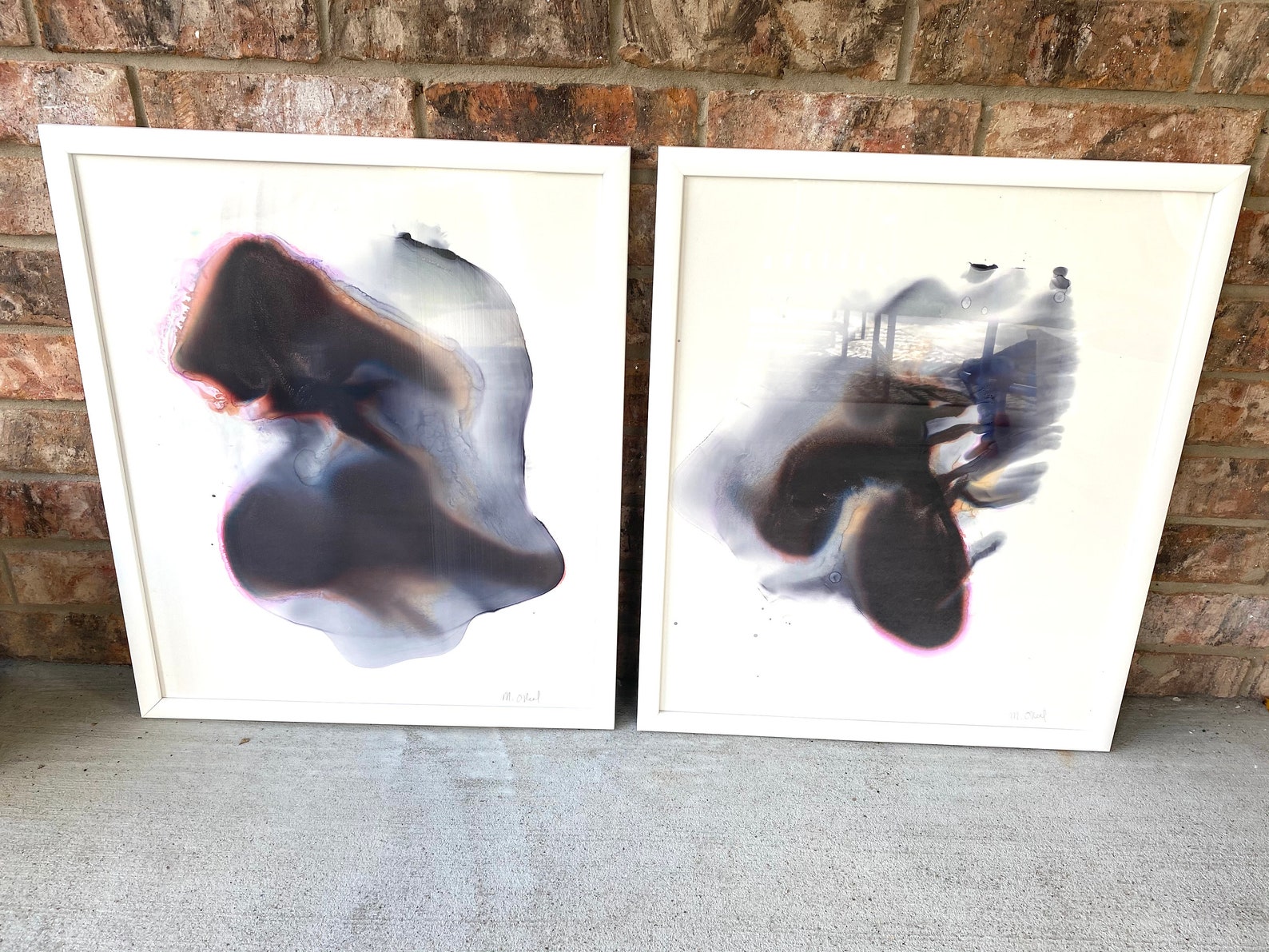 Abstract Expressive Modern Minimalist Ink Painting Black and - Etsy