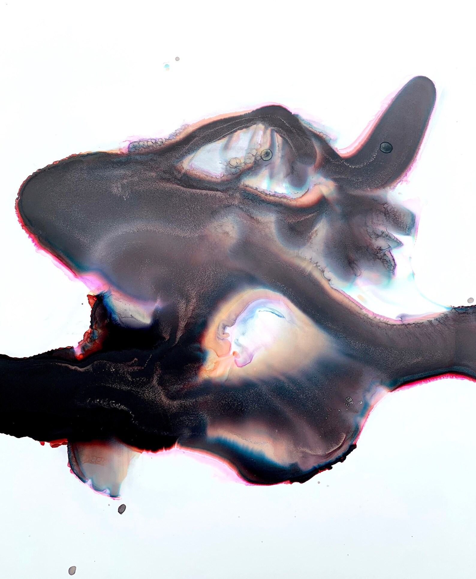 Abstract Expressive Modern Minimalist Ink Painting Black and - Etsy