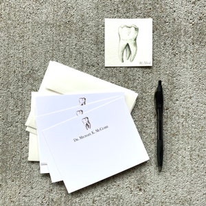 Personalized Stationary Dentist Wisdom Tooth Flat Card Set Personalized ...