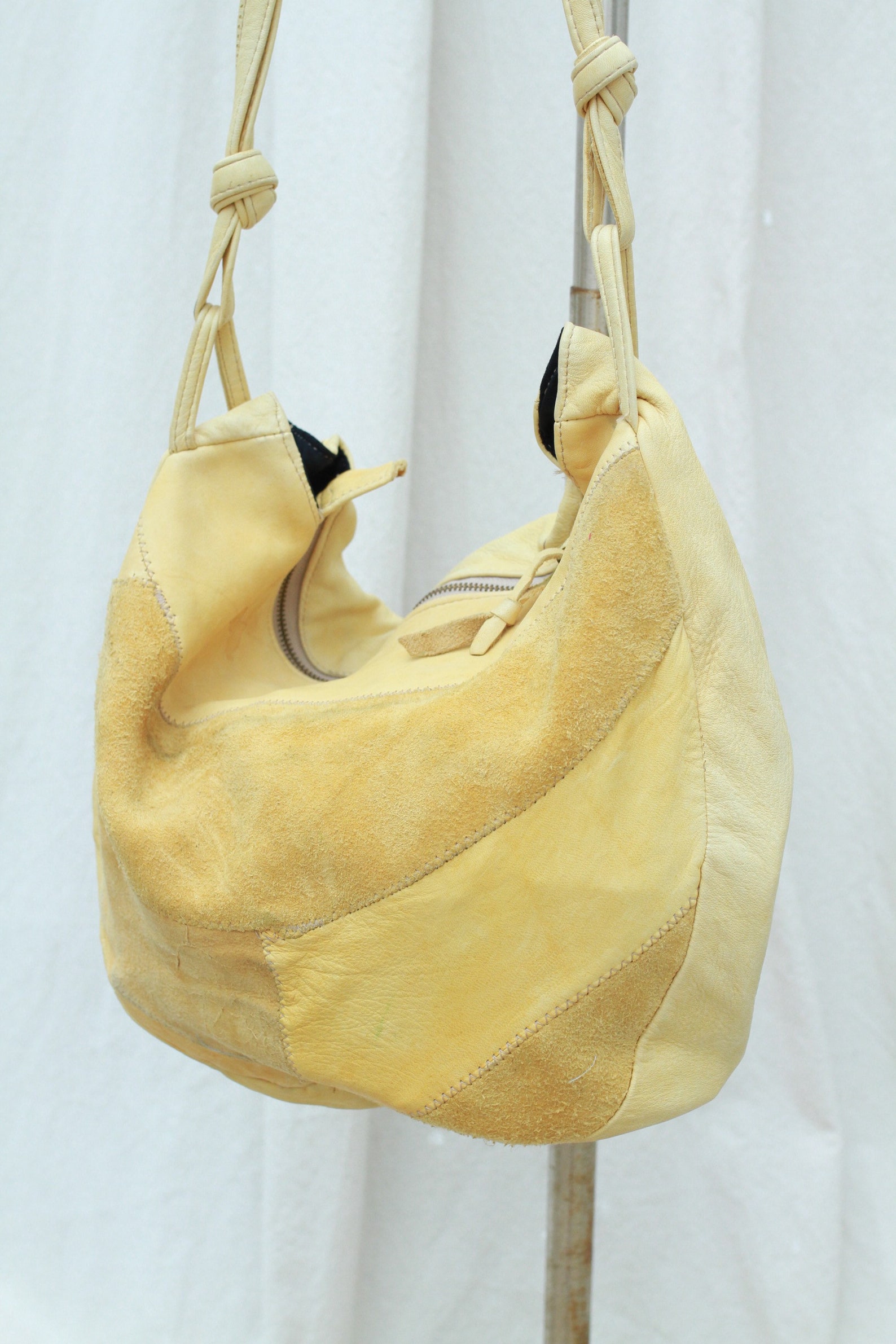 Handmade Buckskin Boho Bag/ Leather Patchwork Purse - Etsy