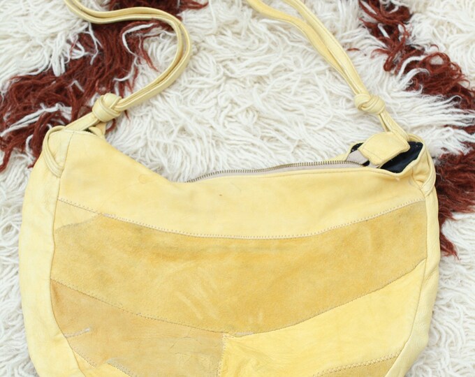 Handmade Buckskin Boho Bag/ Leather Patchwork Purse - Etsy