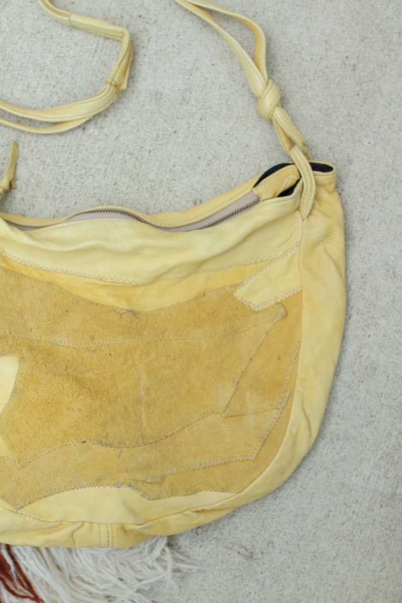 Handmade Buckskin Boho Bag/ Leather Patchwork Purse - Etsy