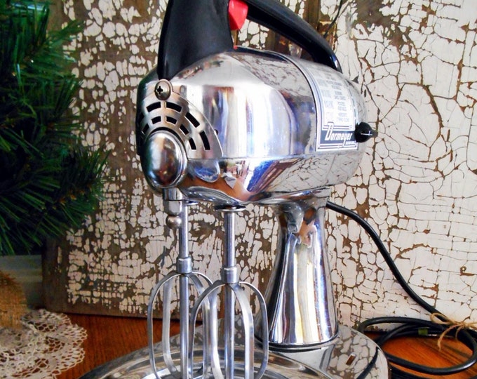 Vintage Atomic Era Art Deco Electric Mixer, Mid Century Dormeyer Silver ...