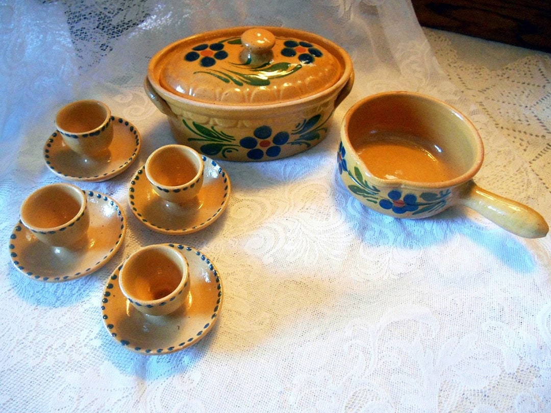 Vintage Soufflenheim Alsace France Pottery Serving Pieces, Sm Covered ...
