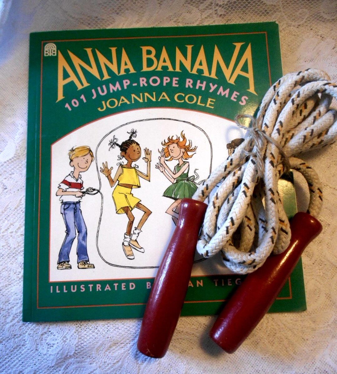 Vintage 1980's Anna Banana, 101 Jump Rope Rhymes and Cotton Jump Rope ...