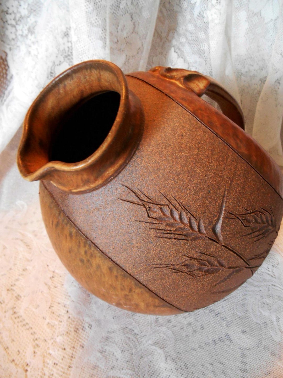 RESERVED for the Pamster - Artist Made, One Gallon Earthstone, Hand ...
