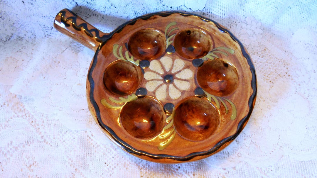 Vintage Soufflenheim Pottery, Alsace France, French Escargot or Egg ...