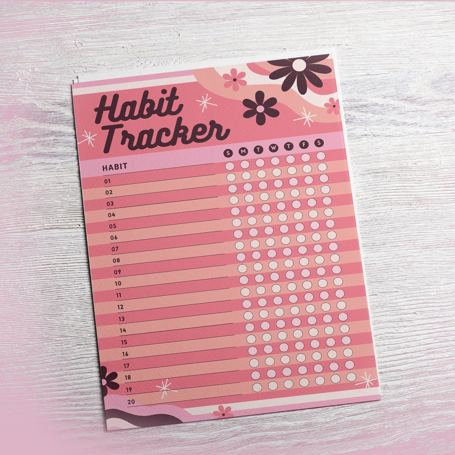 Printable Weekly Habit Tracker Planner Daily Goal Tracking and Habit ...