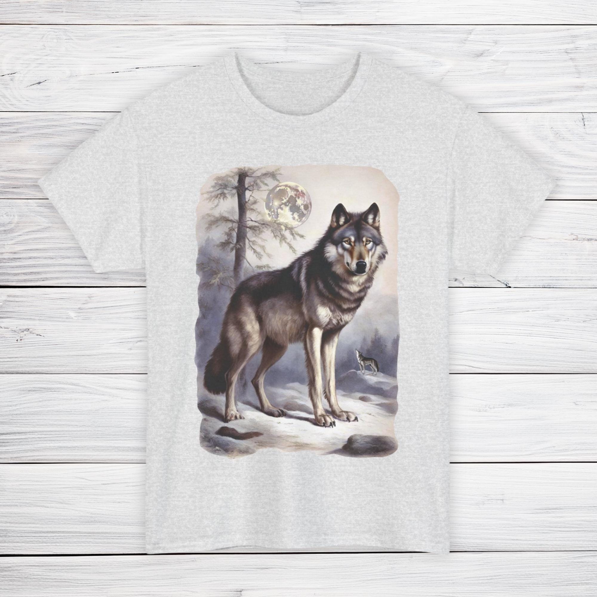 Vintage Wolf Shirt Wolf Howling at the Moon 90s Wildlife T-shirt Retro ...