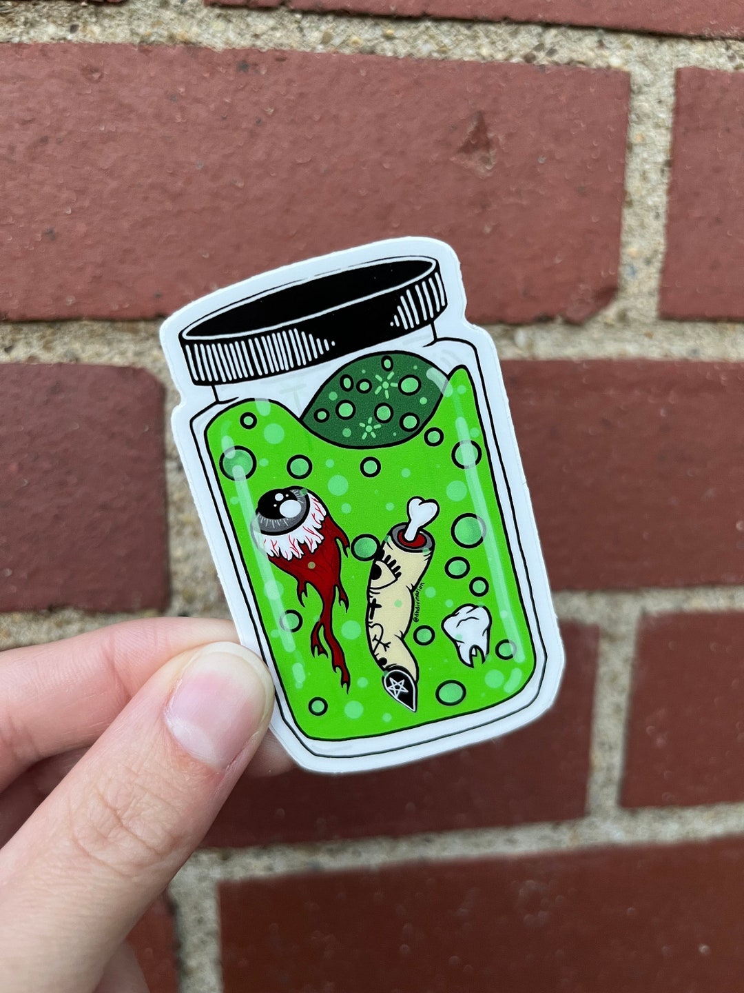 Wet Specimen Jar Creepy Oddities Line Art Vinyl Stickers 3” - Etsy