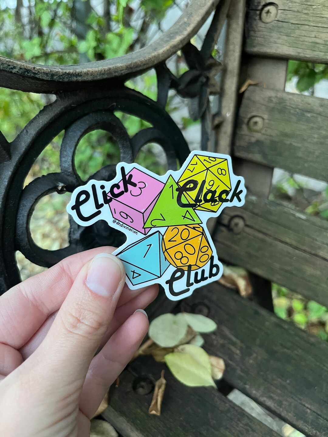 Click Clack Club DND Dice D20 Line Art Vinyl Stickers 3” - Etsy