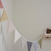 Boho Rainbow Bunting Banner, Fabric Pennants, Bedroom Decor, Triangle ...