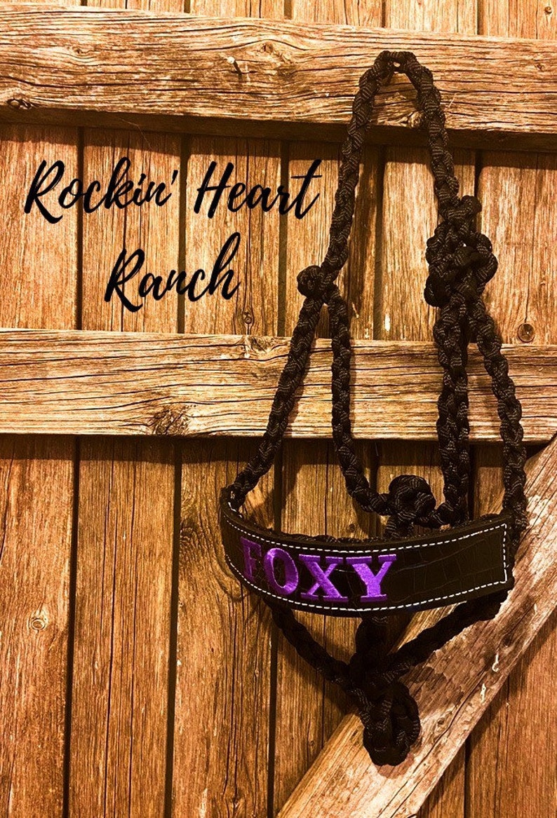 Custom Name Muletape Halter With Matching 8’ Lead Rope - Etsy