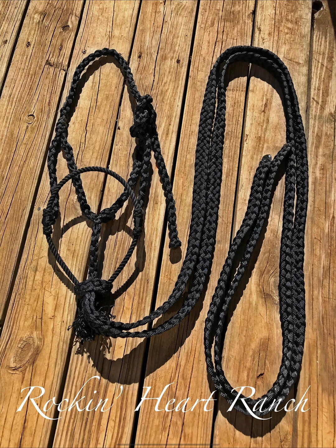 Black Lariat Rope Nose Muletape Loping Hack With Matching 7’ Flat Spit ...