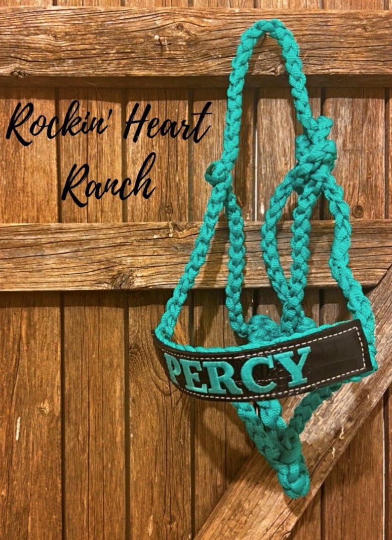 Custom Name Muletape Halter With Matching 8’ Lead Rope - Etsy
