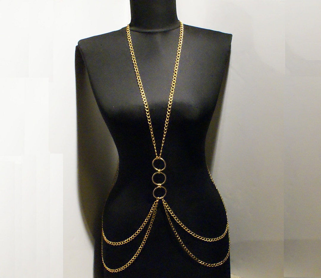 Body Chain Necklace / Gold Body Chain / Body Jewelry / Body Jewelry ...