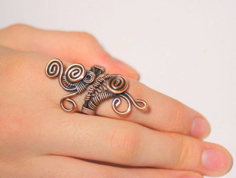 Copper Wire Wrapped Jewelry Handmade Rings for Women Copper | Etsy